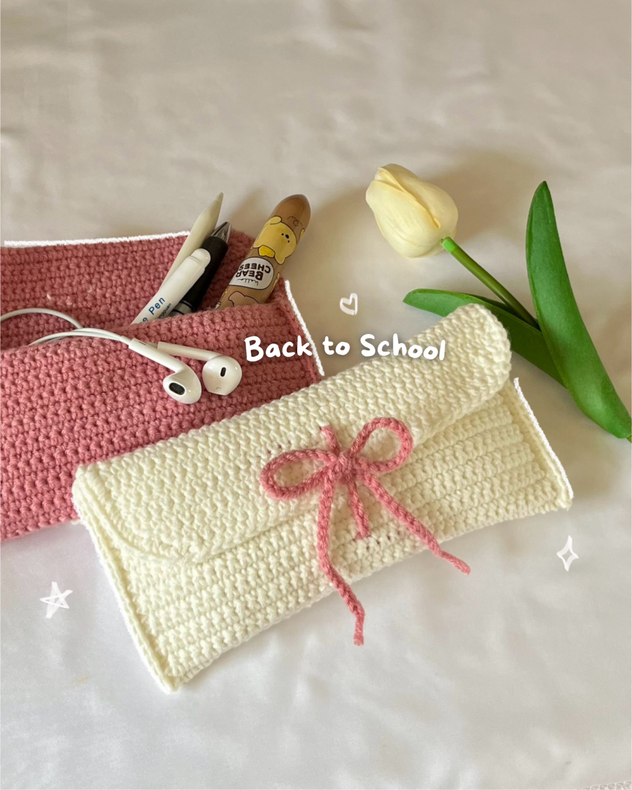 Super Simple and Easy Crochet Pencil Case Free Pattern: Back to School ...