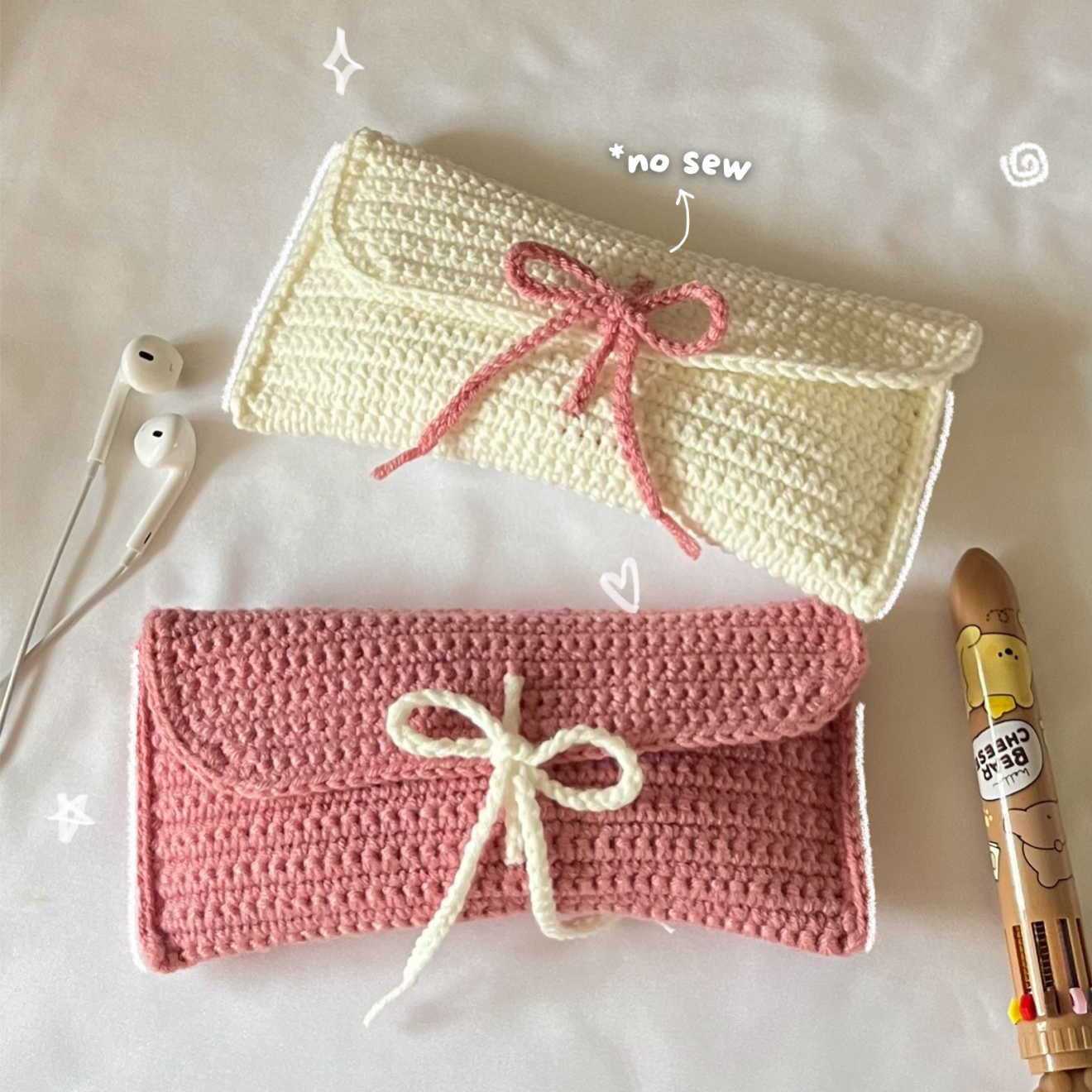 Super Simple and Easy Crochet Pencil Case Free Pattern: Back to School ...