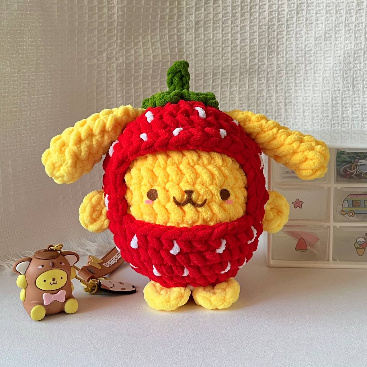 Strawberry Purin Plushie: A Step-by-step Crochet Pattern to Create an ...